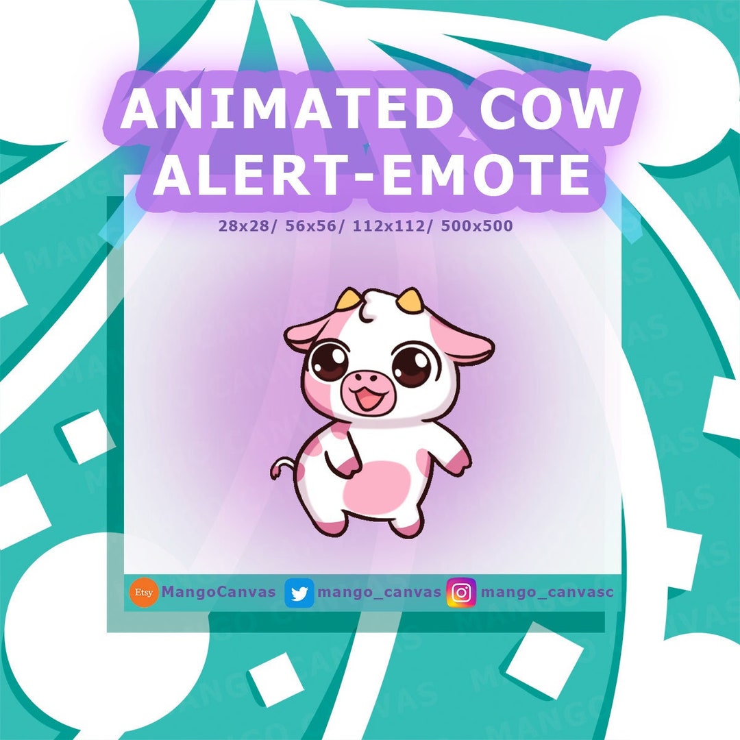 Animated Pink Cow Emote Alert / Dance Emote-alert - Etsy