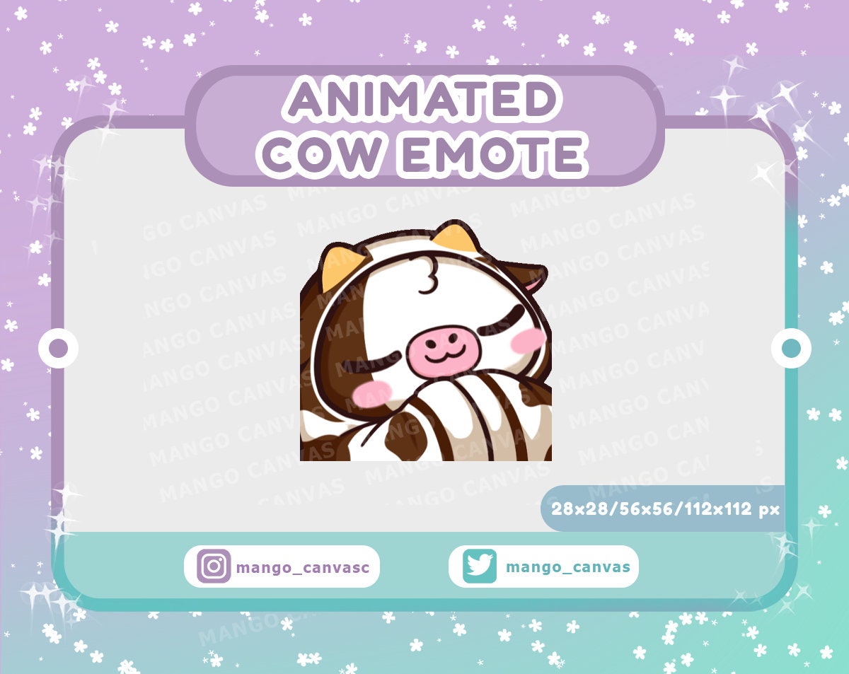 Animated Brown Cow Emote-cozy Emote - Etsy