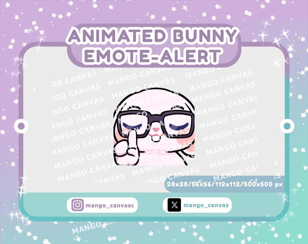 Animated Bunny Emote-alert/actually Emote-alert - Etsy