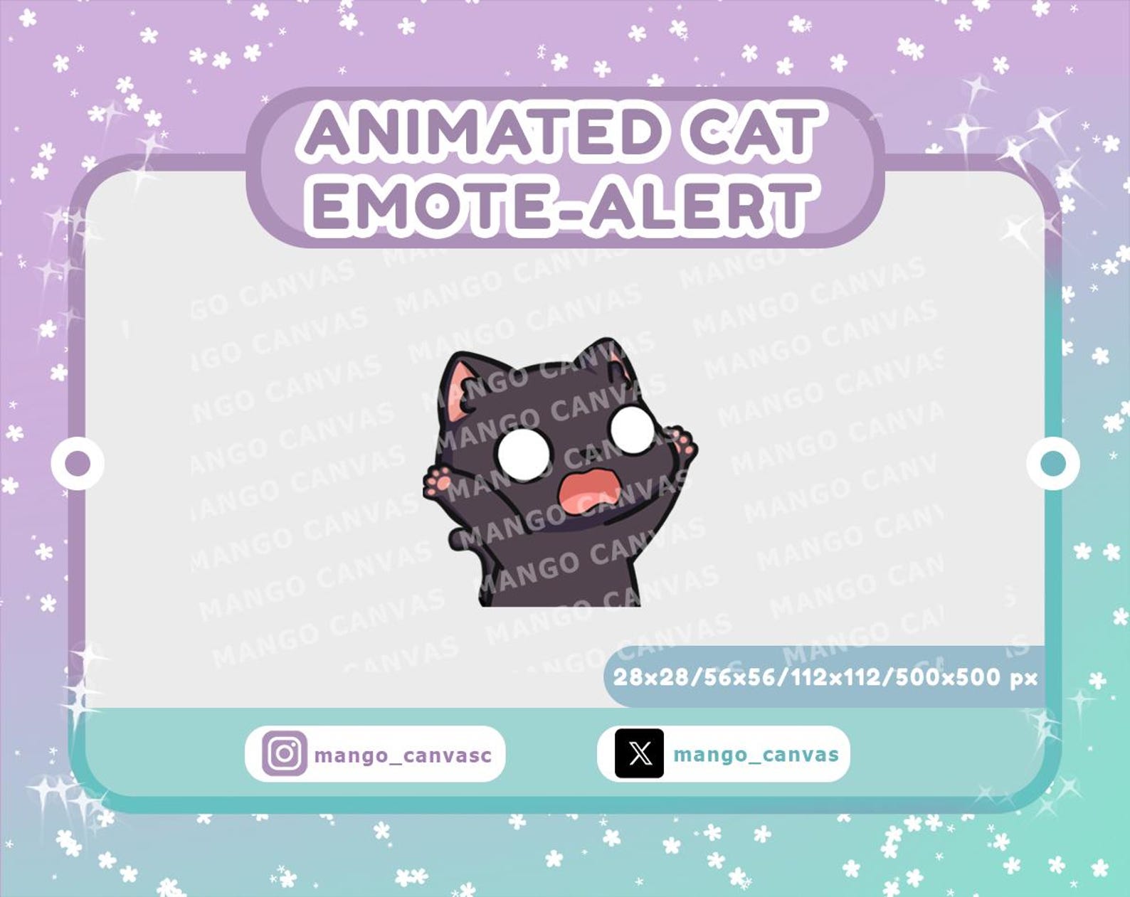 Animated Black Cat Emote-alert/panic Emote-alert - Etsy