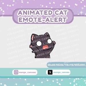 Animated Black Cat Emote-alert/panic Emote-alert - Etsy