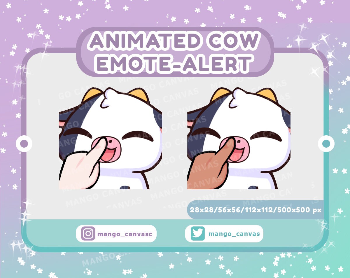 Animated Cow Emote Alert /boop Emote-alert - Etsy