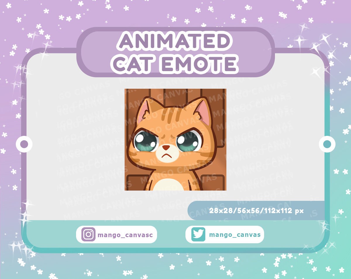 Animated Orange Cat Emote-leave Emote - Etsy