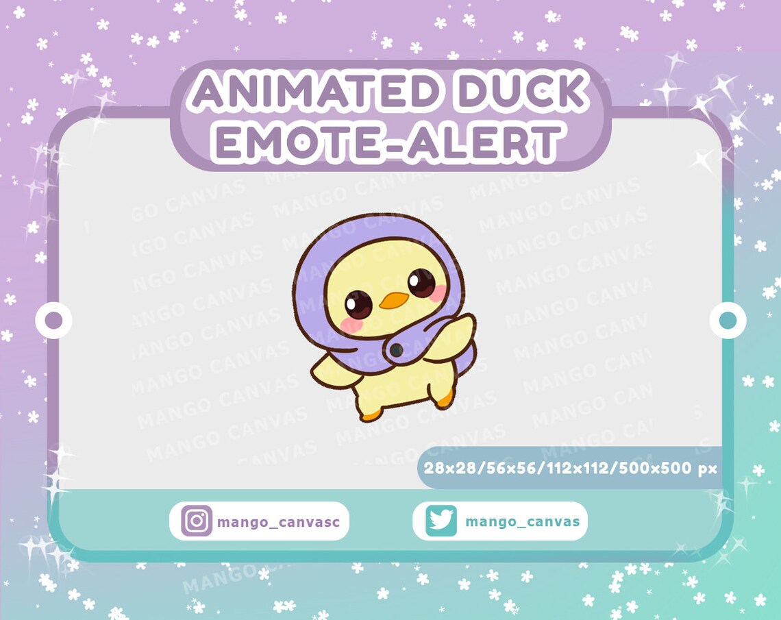 Animated Duck Emote-alert/ Spin Emote - Etsy