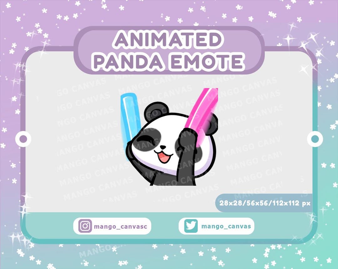 Animated Panda Emote-lightstick Emote - Etsy