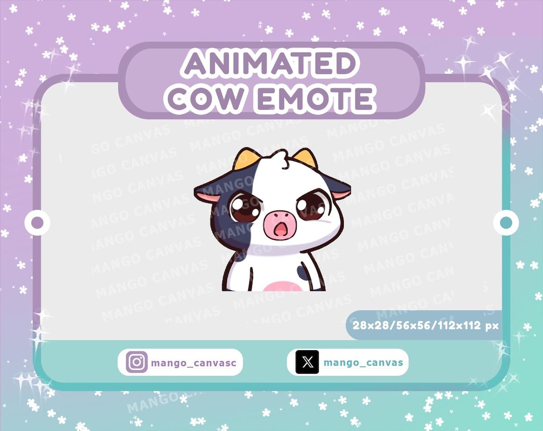 Animated Cow Emote-angry Emote - Etsy