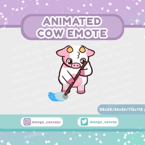 Animated Pink Cow Emote-dance Emote 3 - Etsy