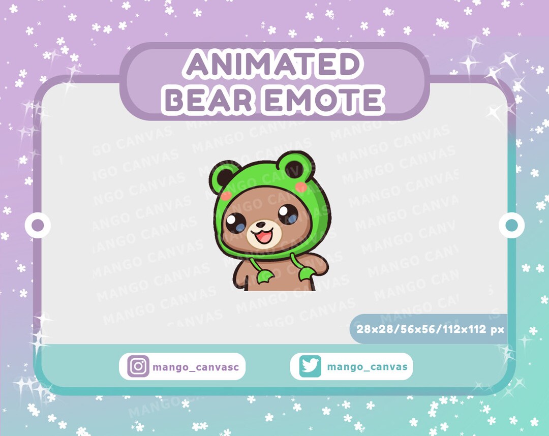 Animated Bear Emote-wiggle Emote 2 - Etsy