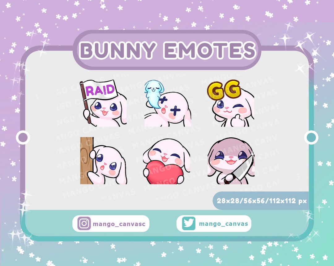 Twitch Emotes-bunny Emotes Set 1 - Etsy
