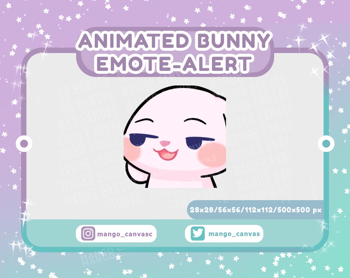 Animated Bunny Emote-smirk Emote - Etsy