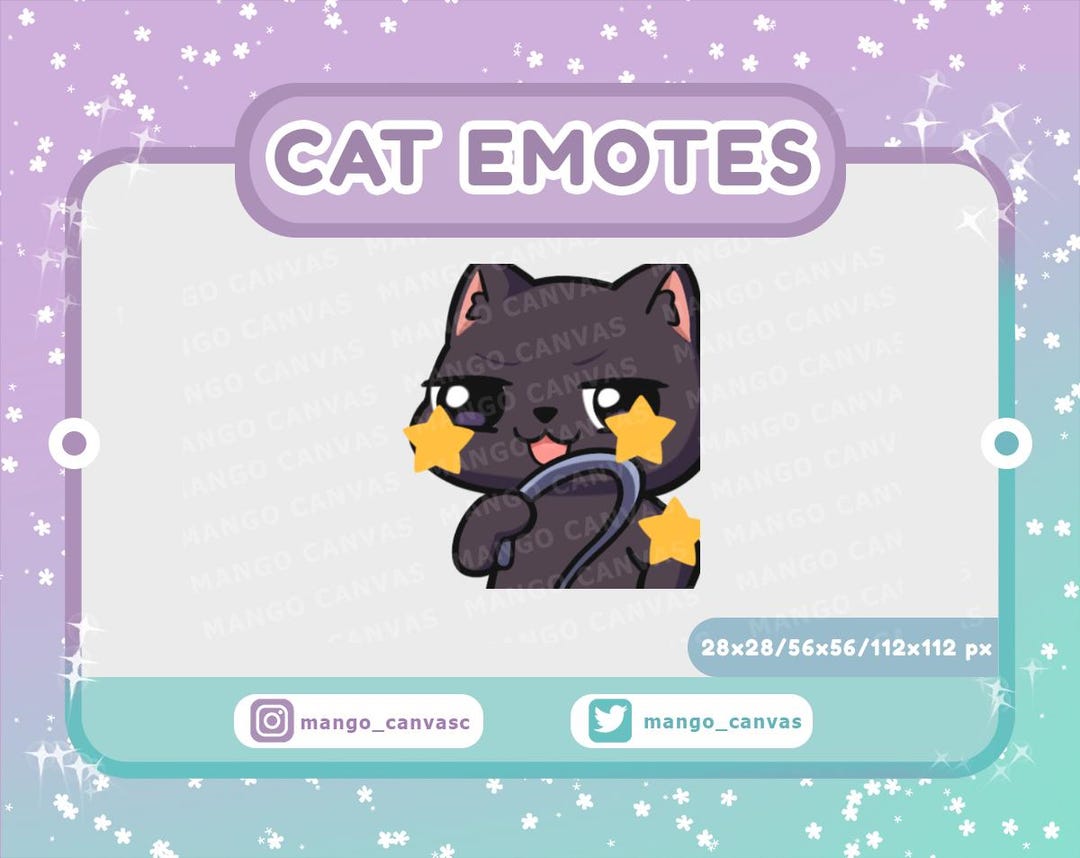 Animated Black Cat Emote-whip Emote - Etsy