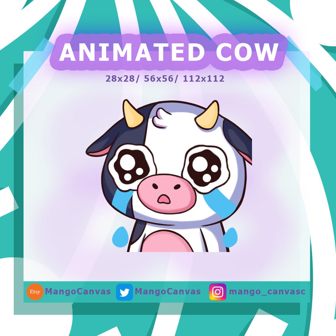 Animated Cow Emote-crying Emote - Etsy