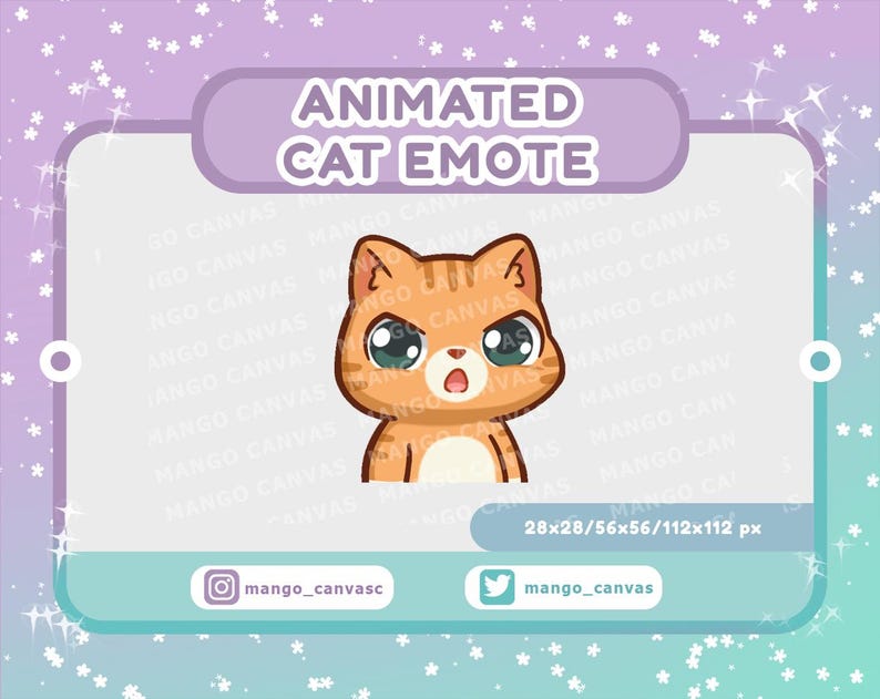 Animated Orange Cat Emote-angry Emote - Etsy