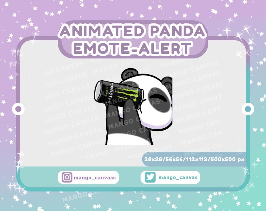 Animated Panda Emote Alert /drink Emote-alert - Etsy