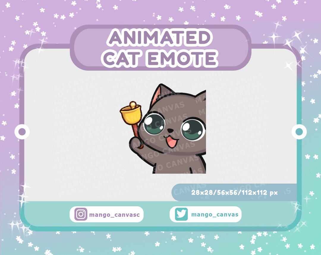 Animated Gray Cat Emote-dinkdonk Emote - Etsy