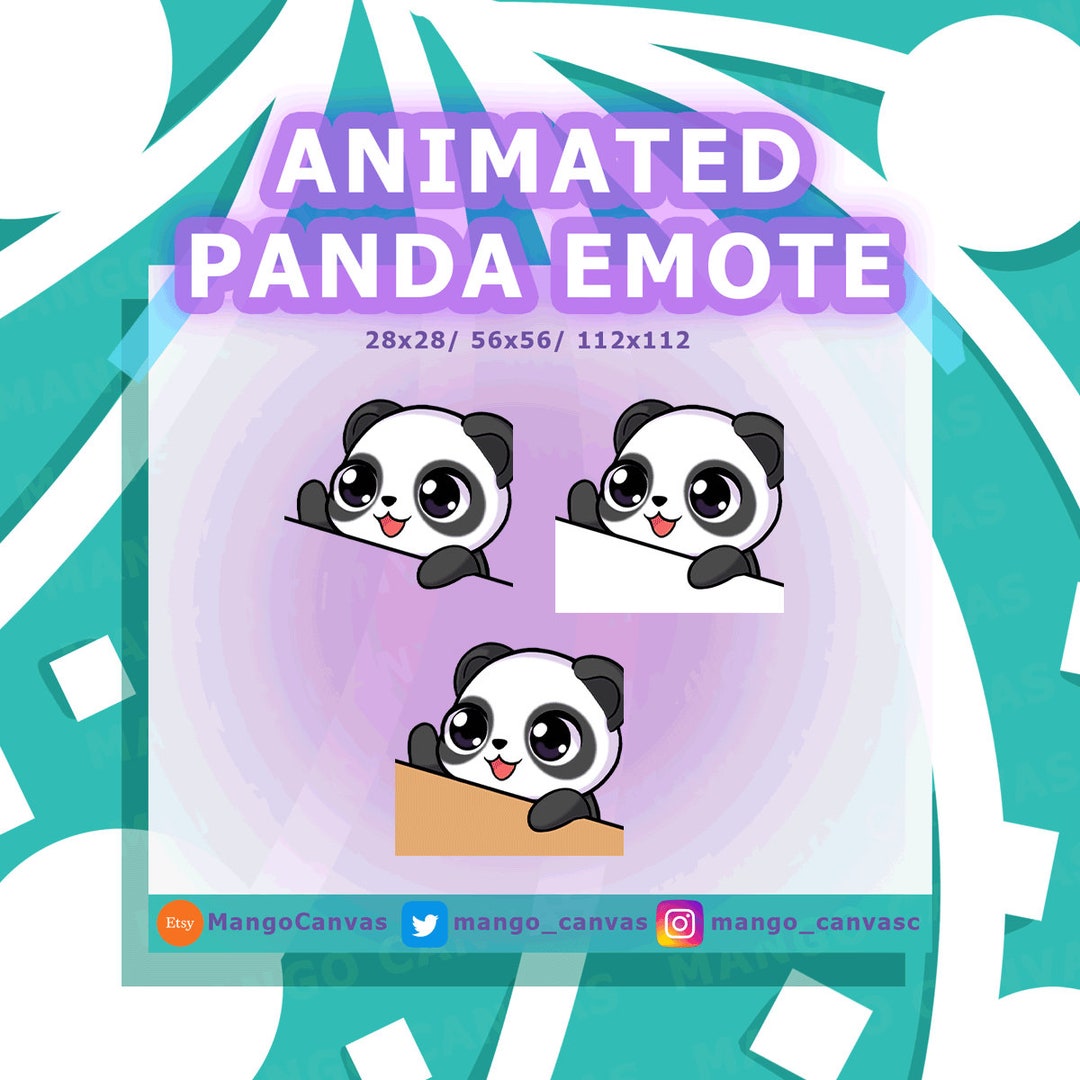 Animated Panda Emote-bongo Panda - Etsy