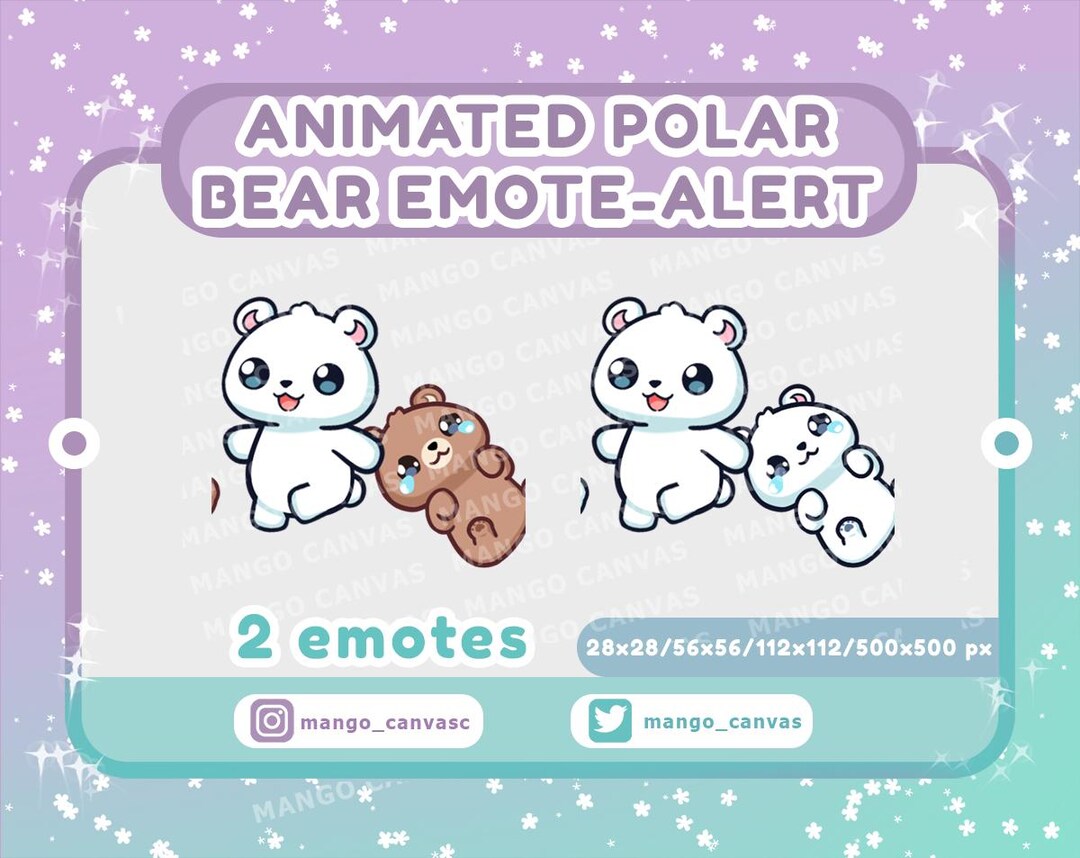 Animated Polar Bear Emote-alert /come Here Emote-alert - Etsy