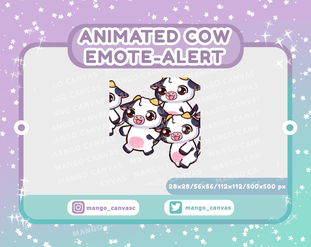 Animated Cow Emote Alert /raid Emote-alert - Etsy