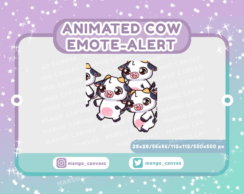 Animated Cow Emote Alert /raid Emote-alert - Etsy