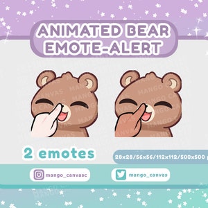 Animated Bear Emote Alert /boop Emote-alert - Etsy