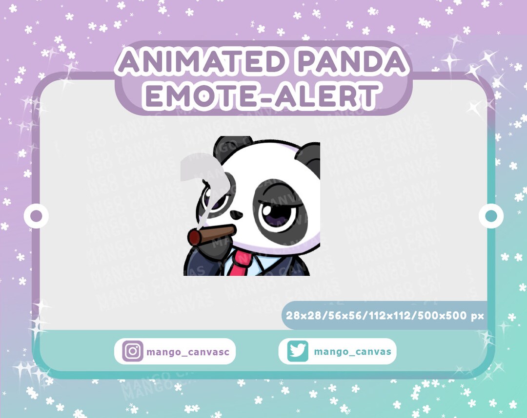 Animated Panda Emote Alert /smoking Emote-alert - Etsy