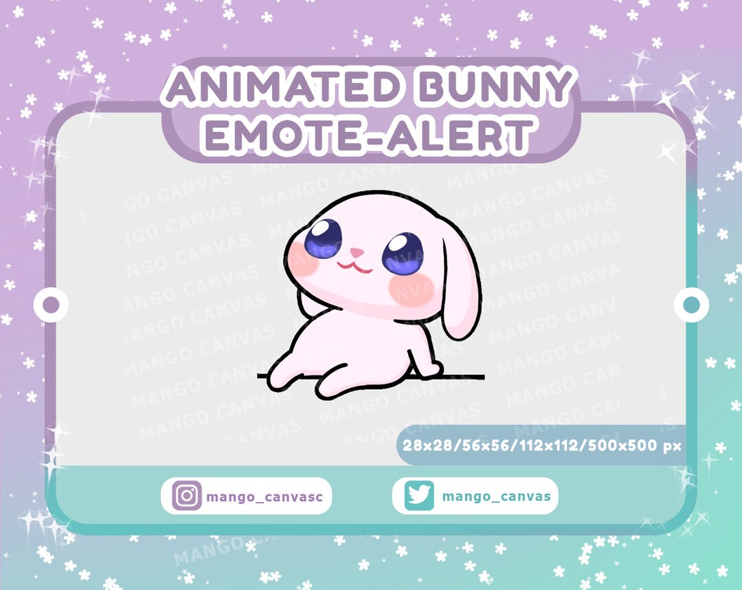Animated Bunny Emote-alert/sit Emote-alert - Etsy