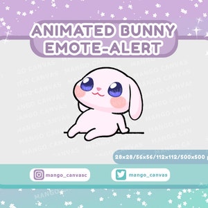 Animated Bunny Emote-alert/sit Emote-alert - Etsy
