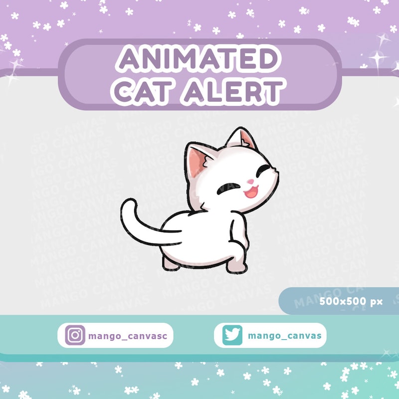Anime White Cats - Etsy