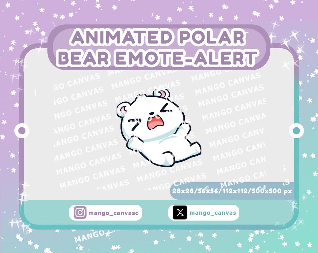 Animated Polar Bear Emote-alert/ Tantrum Emote-alert - Etsy