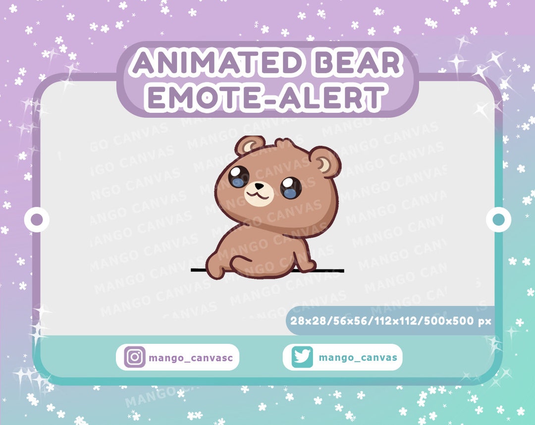 Animated Bear Emote-alert/sit Emote-alert - Etsy