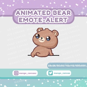 Animated Bear Emote-alert/sit Emote-alert - Etsy