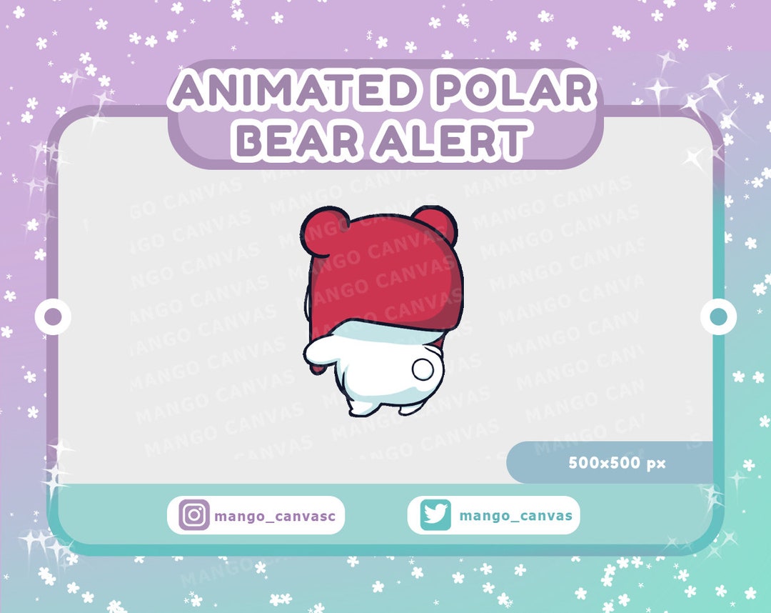 Animated Polar Bear Alert- Shake Alert #2 - Etsy
