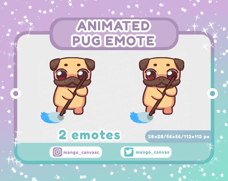 Animated Pug Emote-clean Emote - Etsy