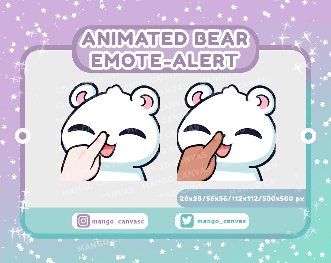 Animated Polar Bear Emote Alert /boop Emote-alert - Etsy