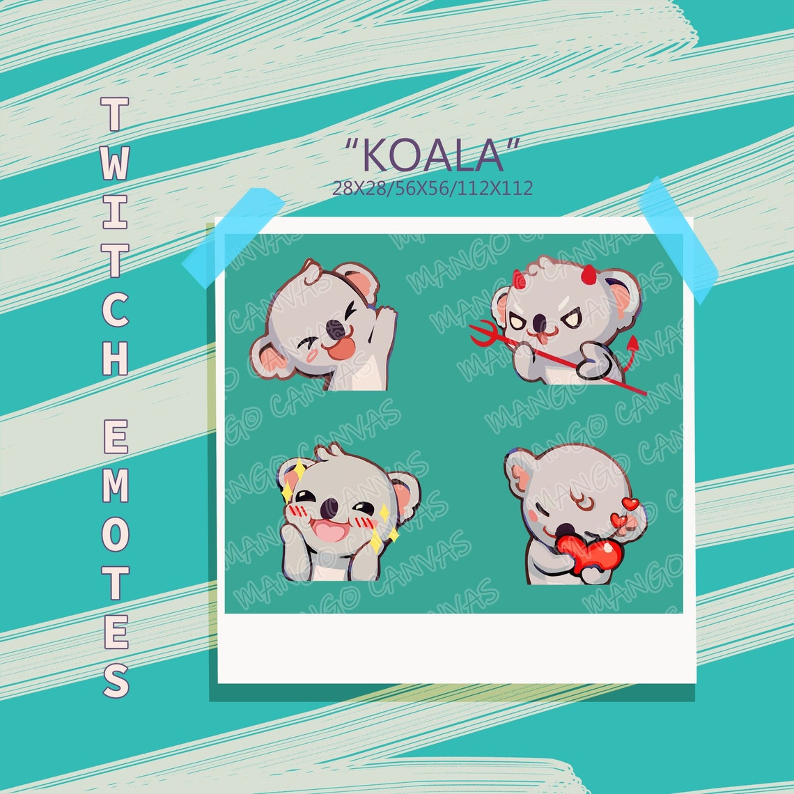 Twitch Emotes-koala | Etsy
