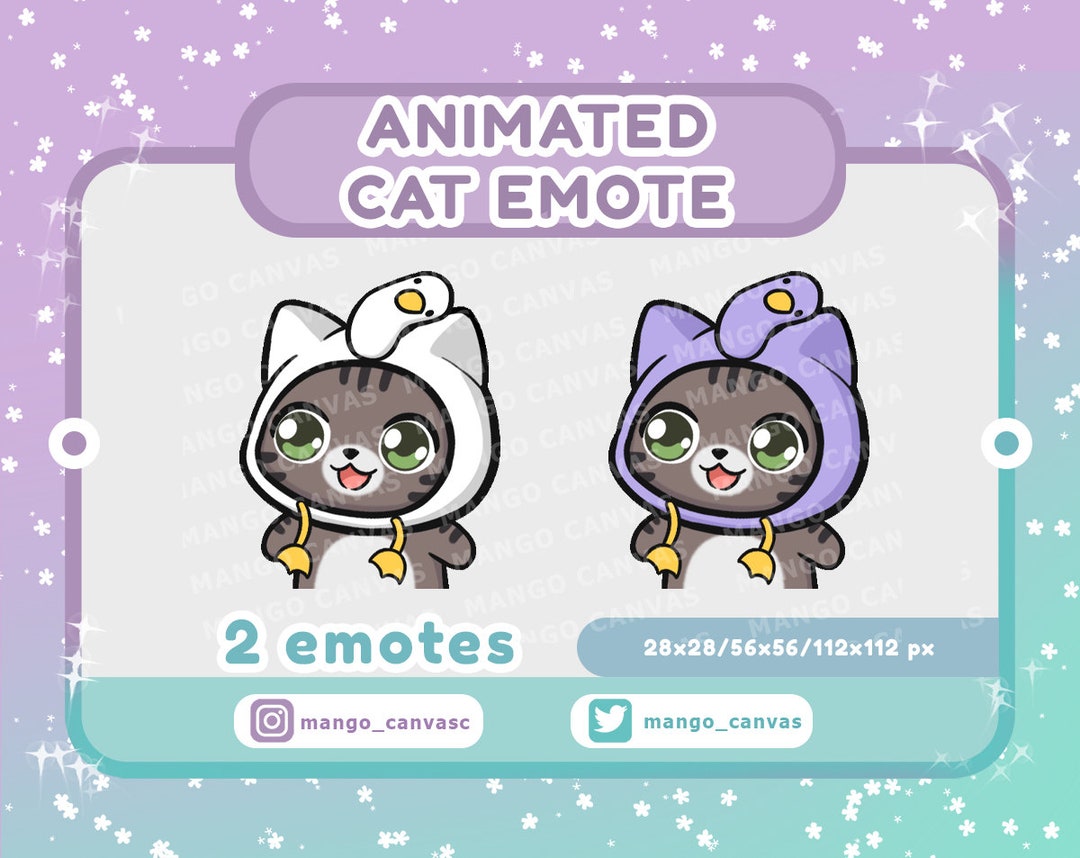 Animated Gray Tabby Cat Emote-wiggle Emote - Etsy