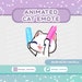 Animated White Cat Emote-lightstick Emote - Etsy