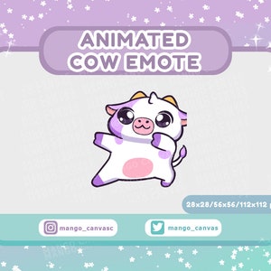 Animated Purple Cow Emote-dance Emote #3 - Etsy