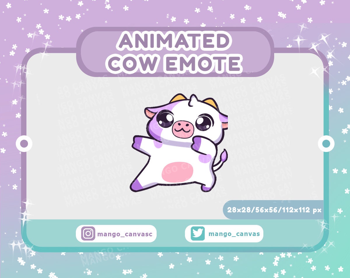 Animated Purple Cow Emote-dance Emote #3 - Etsy