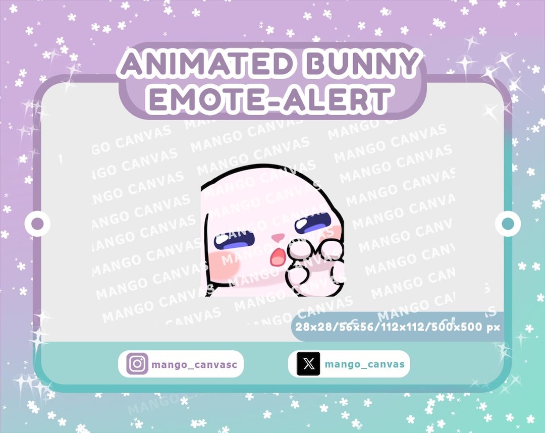 Animated Bunny Emote Alert / Watching You Emote-alert - Etsy