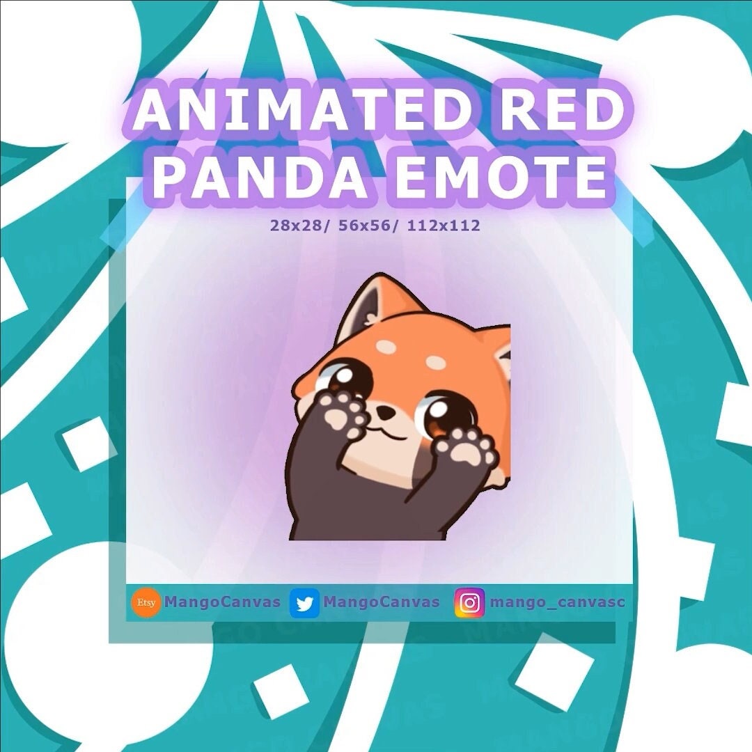 Animated Red Panda Emote-dancing Emote - Etsy