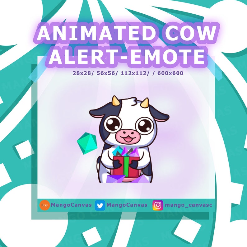 Cow Animated Alert-bits Alert - Etsy