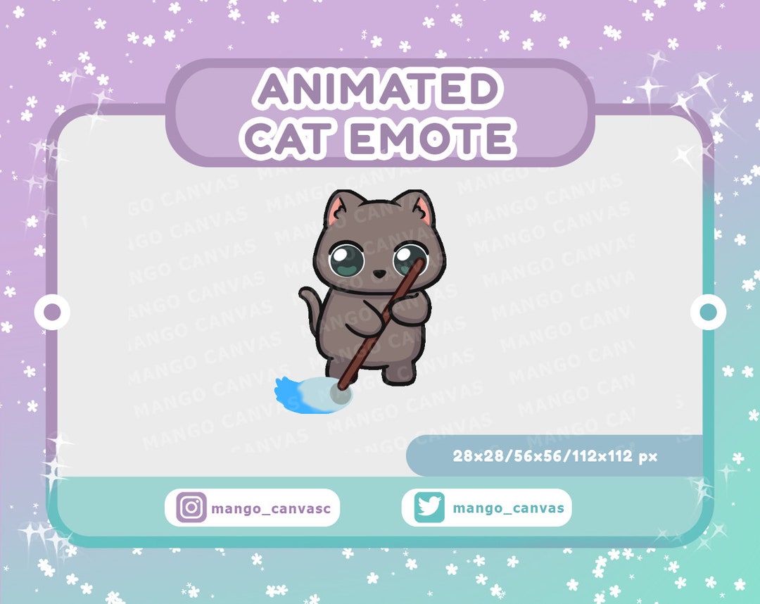 Animated Gray Cat Emote-clean Emote - Etsy