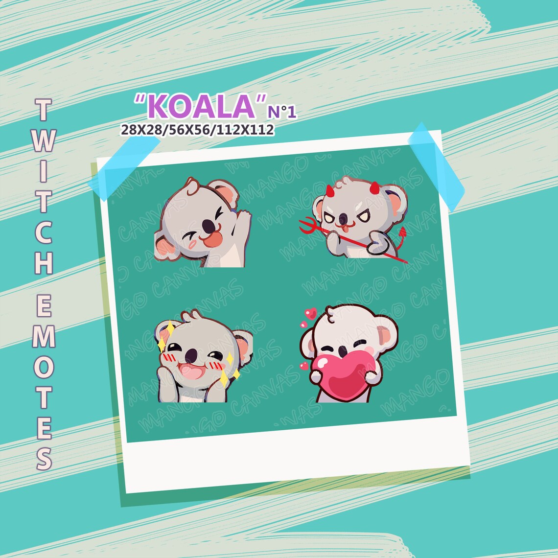 Twitch Emotes-koala - Etsy
