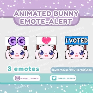Animated Bunny Emote-gg Sign Emote/heart Sign Emote - Etsy