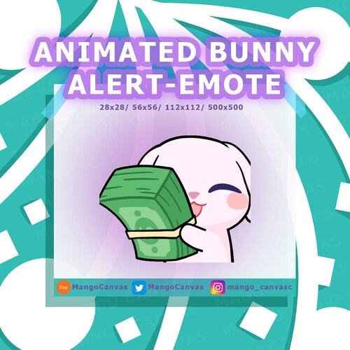 Animated Bunny Emote-rabbit Emote - Etsy