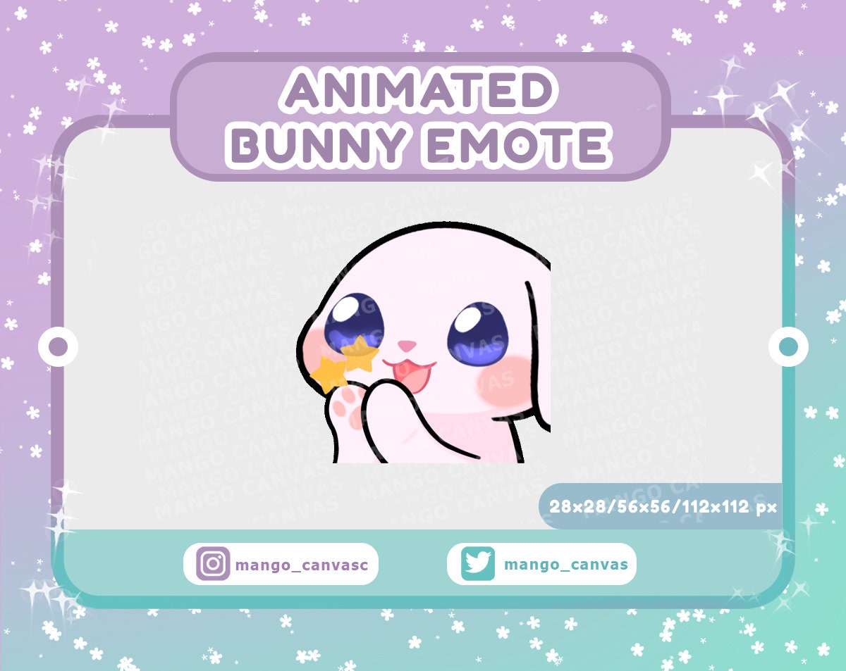 Animated Bunny Emote-clap Emote - Etsy