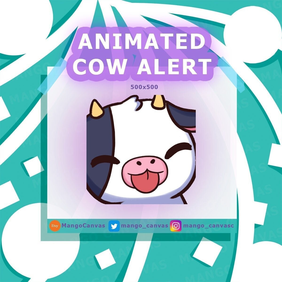 Animated Cow Alert-lick Alert - Etsy
