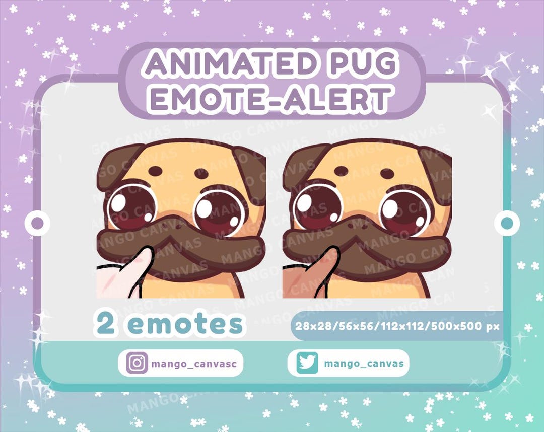 Animated Pug Emote Alert /boop Emote-alert - Etsy