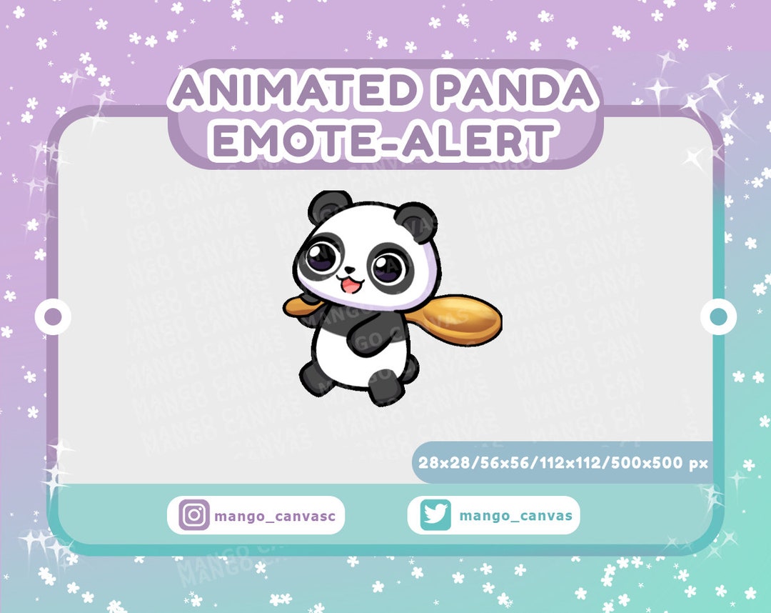 Animated Panda Emote-alert/spoon Emote-alert - Etsy